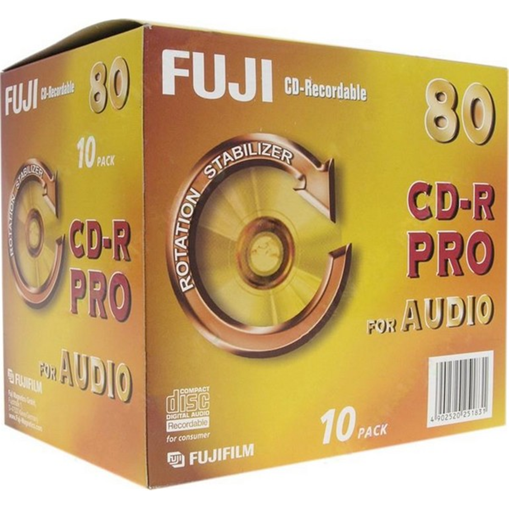 Płyty CD-R AUDIO 700MB 80min. FUJIFILM dedykowane sa dla kolekcjonerów i pasjonatów muzyki.